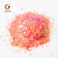 China PET Glitter Powder Bulk - Butterfly Shaped 3mm Rainbow Colors 50-75 Microns Thickness for Crafts & Cosmetics for sale