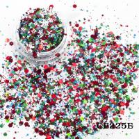 China Chunky Cosmetic Glitter Mix 1KG - Christmas Halloween Winter Style PET Material High Temperature Resistant for sale