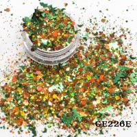 China Chunky Cosmetic Glitter Mix 1KG - Christmas Halloween Winter Style PET Material High Temperature Resistant for sale