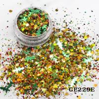 China Chunky Cosmetic Glitter Mix 1KG - Christmas Halloween Winter Style PET Material High Temperature Resistant for sale