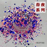 China Rainbow Chunky Glitter Mix Bulk 1KG PET Polyester High Temperature Resistant for Nail Art and Crafts for sale