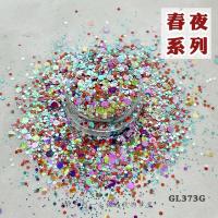 China Rainbow Chunky Glitter Mix Bulk 1KG PET Polyester High Temperature Resistant for Nail Art and Crafts for sale
