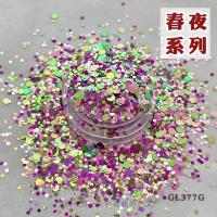 China Rainbow Chunky Glitter Mix Bulk 1KG PET Polyester High Temperature Resistant for Nail Art and Crafts for sale