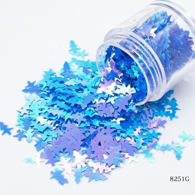 China Red Loose Makeup Chunky PET Glitter Powder Bulk For Christmas Tree Decoration for sale