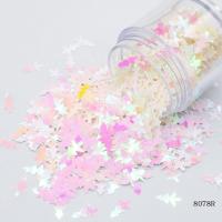 China Red Loose Makeup Chunky PET Glitter Powder Bulk For Christmas Tree Decoration for sale