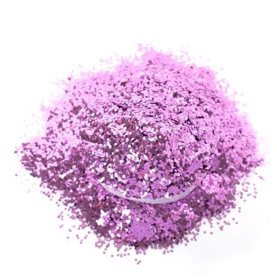 China Add Some Sparkle to Your Festival Home Decoration with 2023 Hotsale PET Hexagonal Glitter Powder in Pink Purple and Red for sale