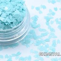 China OEM Iridescent Macaron Pink Chunky Glitter Powder 1KG Minimum with Petal and Leaf Shapes for Nail Art and Crafts for sale