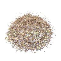 China PET Solvent Resistant Glitter Powder 2-15 Microns Thickness | Hexagon Shapes 0.05-3.0mm | High Temperature Resistant for sale