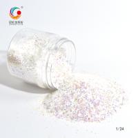 China Solvent Resistant Iridescent PET Glitter Powder 50 Microns Thick 1/4