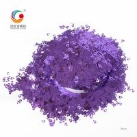 China GUANHONG GLITTER 38 Micron Solvent Resistant Star Violet Glitter Powder - 1mm to 5mm Shapes for Nail Art & Decorations for sale