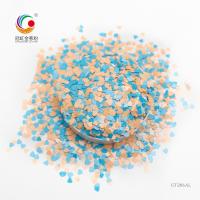 China Heart Shaped Solvent Resistance PET Glitter Powder 50 Microns Thickness for Nail Art and Cosmetics for sale