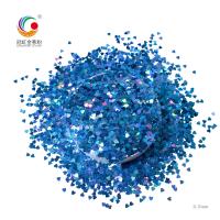 China Holographic Chunky Star Shaped Black Laser Glitter Powder - 25-50 Microns PET Material for Crafts & Decor for sale