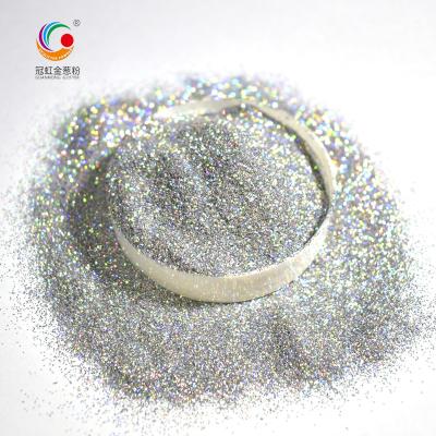 China Hexagon Holographic Laser Glitter Powder 0.2mm-3.0mm PET Solvent Resistant for Cosmetics and Industrial Coatings for sale
