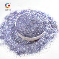China Hexagon Holographic Laser Glitter Powder 0.2mm-3.0mm PET Solvent Resistant for Cosmetics and Industrial Coatings for sale