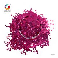 China Meteor Series Dark Purple Clover Glitter Powder 3mm 50 Microns PET Holographic for Nail Art and Cosmetics for sale