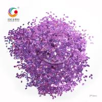 China Royal Blue Polyester Loose Chunky Holographic Glitter Powder PET 50 Microns 3mm Square for Craft Cosmetic for sale