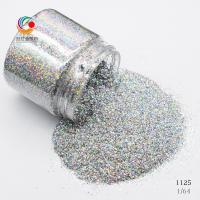 China OEM Extra Fine Laser Hexagonal Holographic Glitter Powder Silver PET 0.2mm-3.0mm Size Range 12-50 Microns for sale