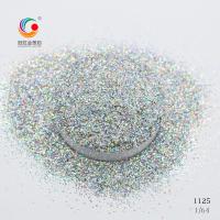 China OEM Extra Fine Laser Hexagonal Holographic Glitter Powder Silver PET 0.2mm-3.0mm Size Range 12-50 Microns for sale