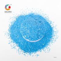 China 1mm Bulk Blue Eco Friendly PET Solvent Resistance Glitter Chunky Round For Crafts for sale