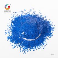 China 1mm Bulk Blue Eco Friendly PET Solvent Resistance Glitter Chunky Round For Crafts for sale
