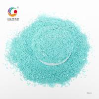 China 1mm Bulk Blue Eco Friendly PET Solvent Resistance Glitter Chunky Round For Crafts for sale