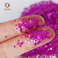 China PET Holographic Glitter Powder Plum Laser Color 25-50 Microns Thickness Quadrangular Shape for Crafts and Industrial Applications for sale