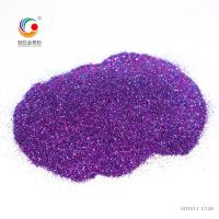China PET Holographic Glitter Powder Plum Laser Color 25-50 Microns Thickness Quadrangular Shape for Crafts and Industrial Applications for sale