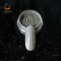 China ODM Laser Silver Holo Glitter Powder 10-1000 μm PET Material for Cosmetic and Industrial Applications for sale
