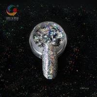 China ODM Laser Silver Holo Glitter Powder 10-1000 μm PET Material for Cosmetic and Industrial Applications for sale