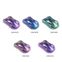 China OEM Chameleon Pearlescent Mica Pigment Powder 40-150μm Particle Size with Red Violet Blue Color Shift Effect for sale