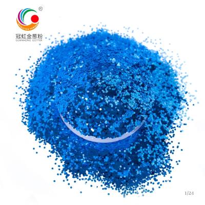 China Sapphire PET Hexagonal Glitter Powder 1/8