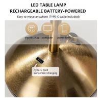 China Crystal LED Table Lamp Type C USB 5V Rechargeable Touch Three Color Table Lamp for sale