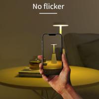 China Metal Rechargeable Led Table Lamp , Three Color Dimming Table Lamp 3000K 4500K 6000K for sale