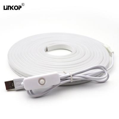 China Neon LED Strip Lights 5V 25mm Single Color Flexible LED Neon Silicone Tube With Switch for sale