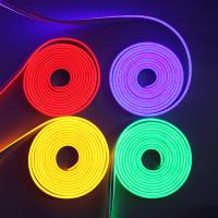 China Dimmable Silicone LED Neon Light Soft Single Color 12v 8x16mm Neon Tube LED Strip for sale