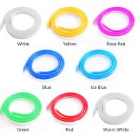 China Dimmable Silicone LED Neon Light Soft Single Color 12v 8x16mm Neon Tube LED Strip for sale