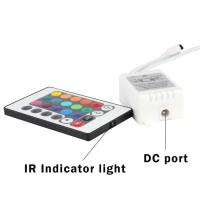 China 16 Million Color Led Light Strip Controller 5-24v With Ir 24 Key Remote Control for sale