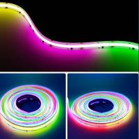 China IP20 RGB IC COB LED Light Strip 2.5MM Cuttable 3-10MM 1000lm/M 12W/M 5-24V for sale