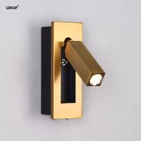 China Embedded Wall Light 110V-240V 3W Cree Led Bead Ribbon Switch Gold Wall Lamp for sale