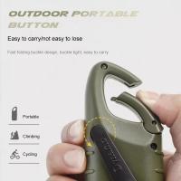 China Hand Cranked Solar LED Flashlight Rechargeable Emergency Mountaineering Buckle for sale