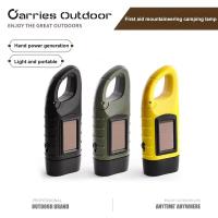China Hand Cranked Solar LED Flashlight Rechargeable Emergency Mountaineering Buckle for sale
