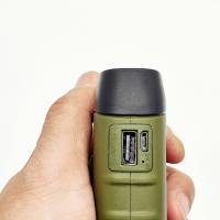 China USB 4W LED Solar Light Portable Hand Cranked Flashlight Emergency Power Bank for sale