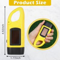 China Solar Powered Rechargeable LED Flashlight 6000K 90 CRI For Outdoor Sports for sale