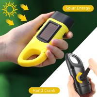 China Solar Powered Rechargeable LED Flashlight 6000K 90 CRI For Outdoor Sports for sale
