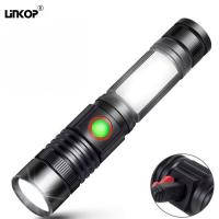 China Outdoor LED Portable Flashlight IP65 Usb Charging Tail Magnet White Laser Flashlight for sale