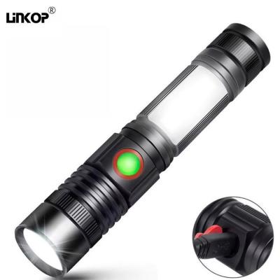 China Outdoor LED Portable Flashlight IP65 Usb Charging Tail Magnet White Laser Flashlight for sale