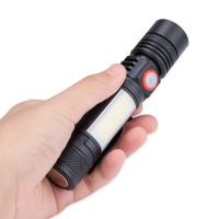 China Outdoor LED Portable Flashlight IP65 Usb Charging Tail Magnet White Laser Flashlight for sale