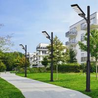 China Solar LED Street Light Fixture IP67 Waterproof Dusk To Dawn Solar Powered LED Street Lights for sale