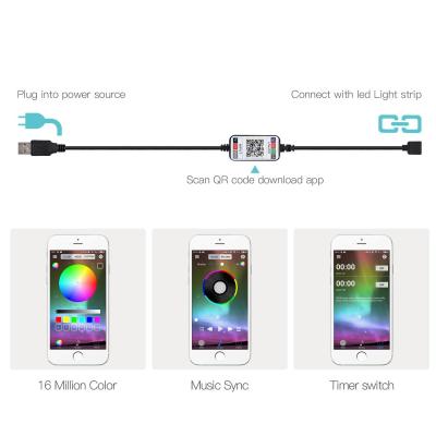 China IP20 2m 10mm 2.4W 5V USB LED Strip Light for sale