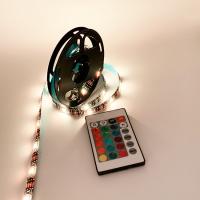 China hot sale china12v 5m smd5050 waterproof ip65 rgb led strip lights with remote controller for sale